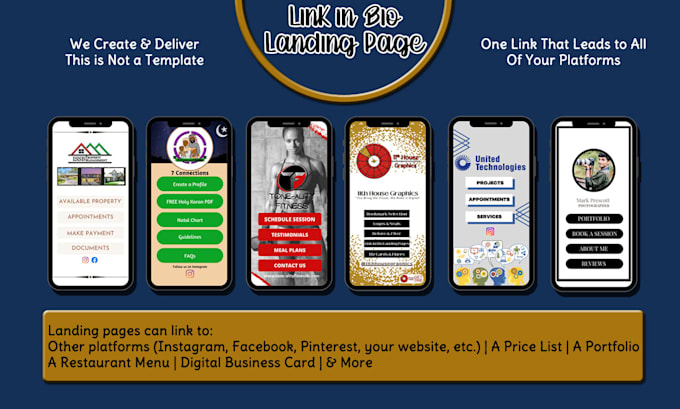 Create a custom link in bio landing page by Salaamgraphics | Fiverr