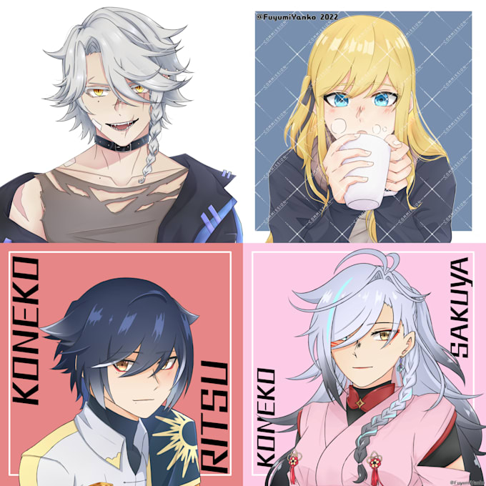 Draw anime, oc, game character in my style by Fuyumiyanko | Fiverr