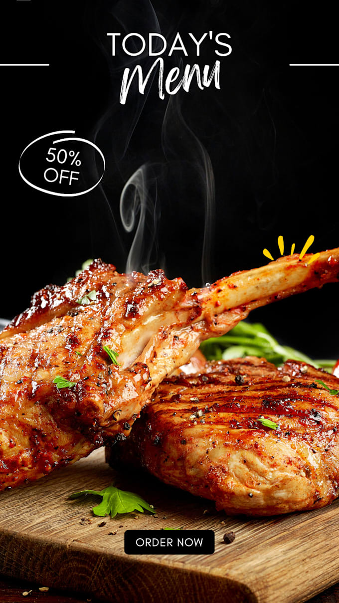 Design amazing editable food restaurants menu by Talalasif150 | Fiverr