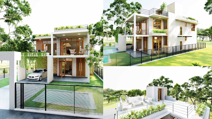 Create realistic rendering , 3d modeling your architectural project by Cadplan123 | Fiverr