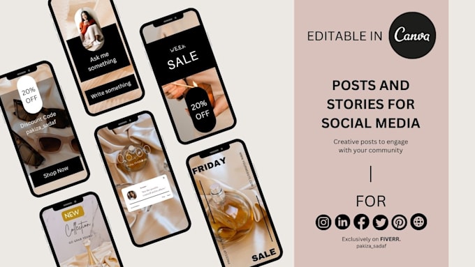 Design post and story templates for instagram and facebook by Pakiza ...