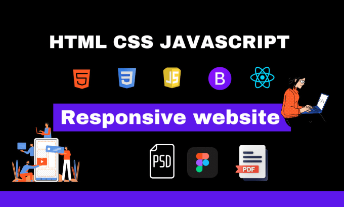 Be Your Frontend Web Developer In Html Css Javascript Bootstrap By Amnashah614 Fiverr