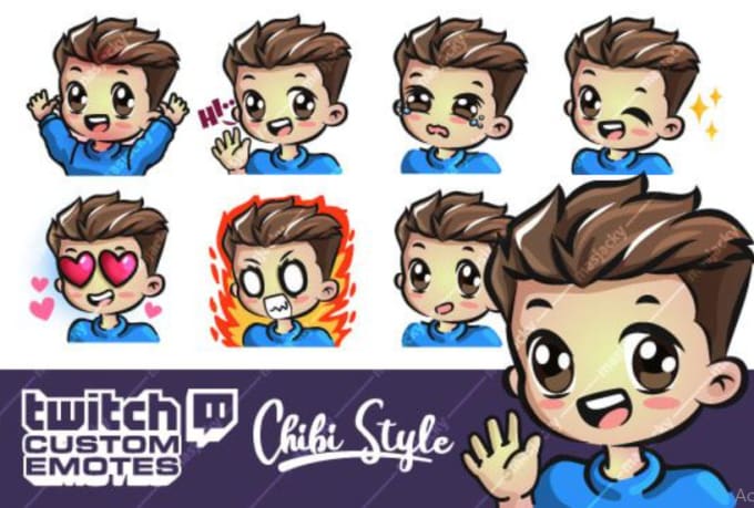 Draw Amazing Chibi Style Emotes Or Sub Badge For Twitch Youtube And