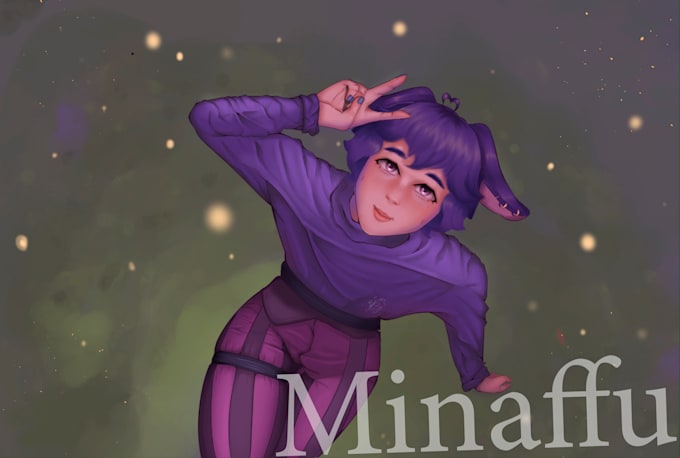 Draw you oc in a anime like style by Minaffu | Fiverr