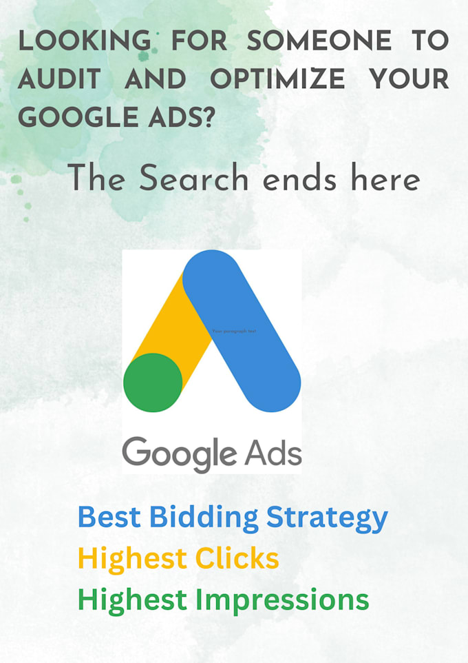 Professionally assess your google ads account and help you troubleshoot ...