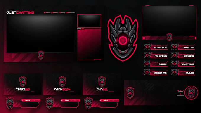 Design a clean professional twitch overlay and esports logo by Vladamm ...