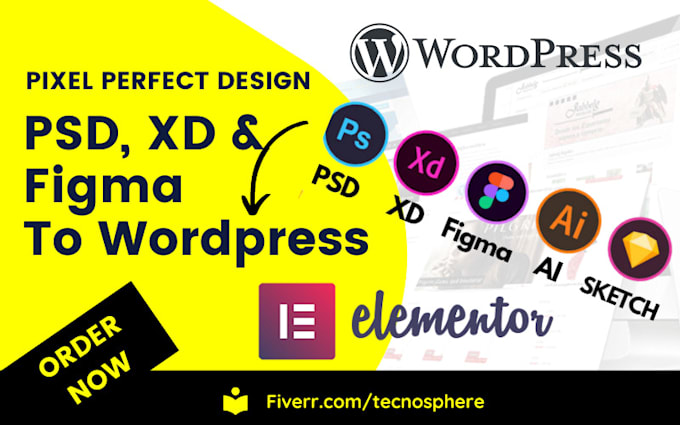 Convert xd, figma, psd to wordpress by Tecnosphere | Fiverr Convert xd, figma, psd to wordpress by Tecnosphere | Fiverr