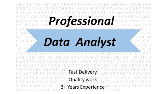Be your data analyst using excel, spss, power bi and r studio by Sheilalibendi | Fiverr
