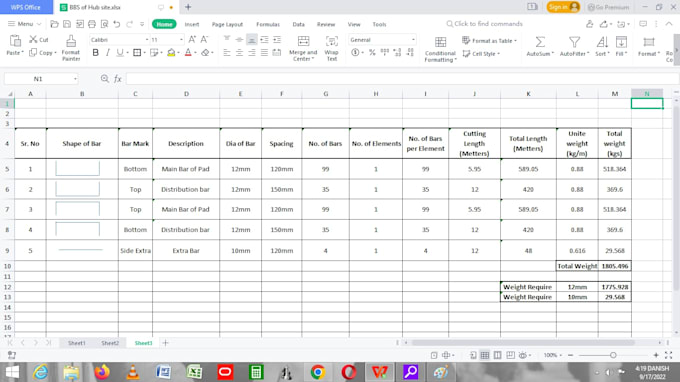 Calculate your project steel with bar bending schedule by Adeel ...