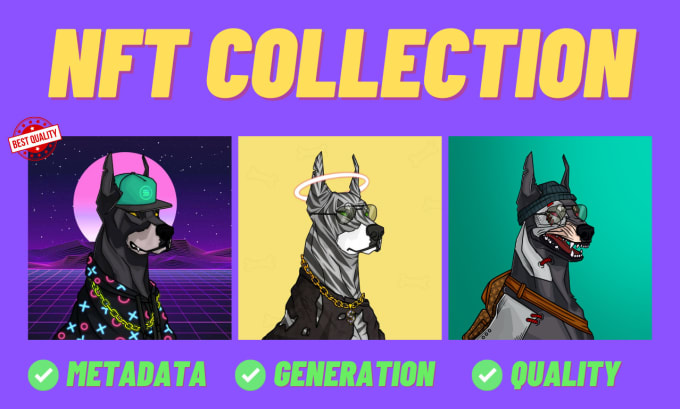 Design unique nft art collection with traits and metadata by Sergko | Fiverr