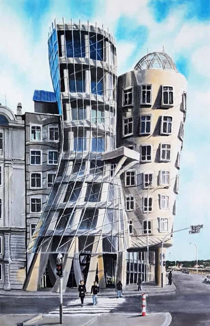 Create realistic drawing of your favourite building and place by ...