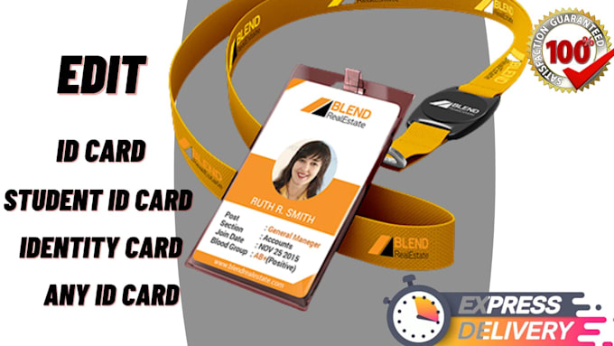 Amazing eye catching id card official identity and business card any ...