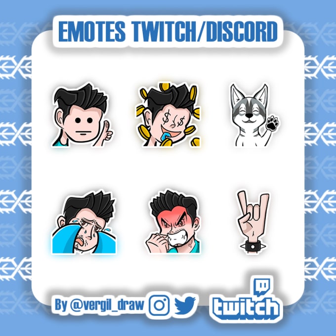 Create Custom Emotes For Your Twitch Discord Etc By Vergil Draw Fiverr