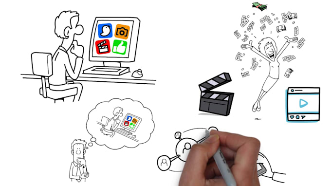 Custom whiteboard video animation doodle explainer video by ...
