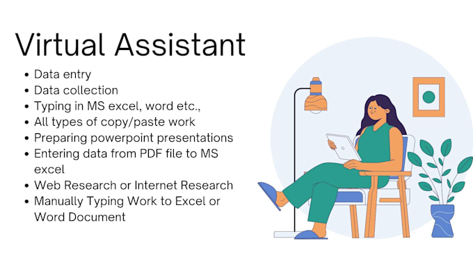 Work as a data entry virtual assistant by Neerajakesanam | Fiverr