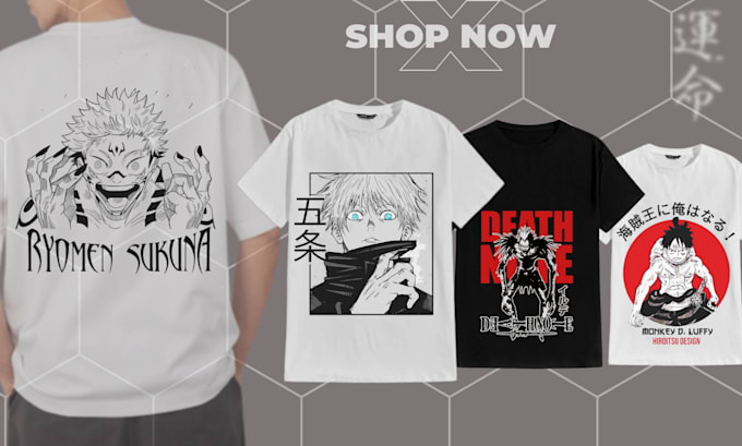 Create a custom anime t shirt design by Luciusx13 | Fiverr