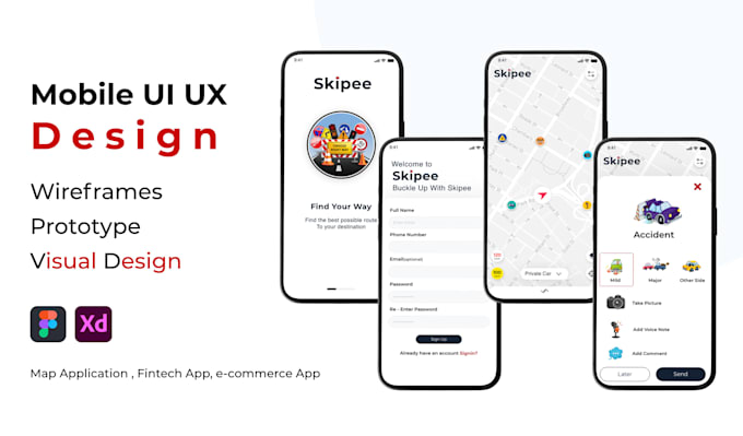 Design ux ui mobile application design by Musama | Fiverr