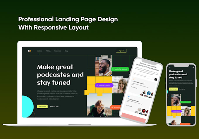 Design landing page uiux by S_kawser | Fiverr