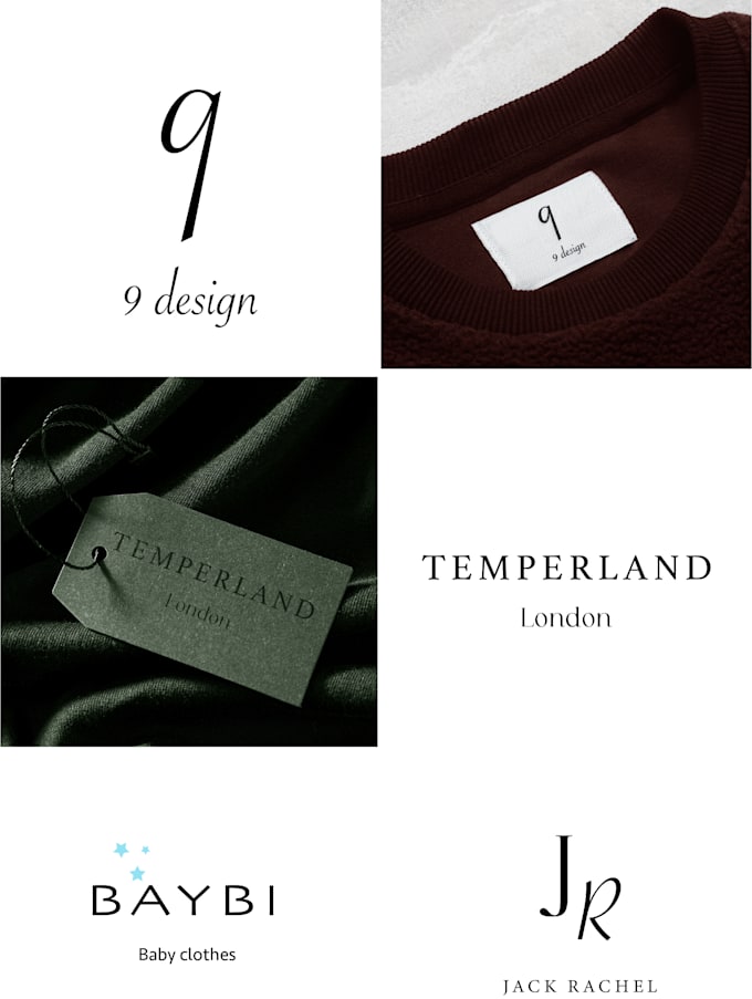 Design hang tags and clothing labels by Insessionsa | Fiverr