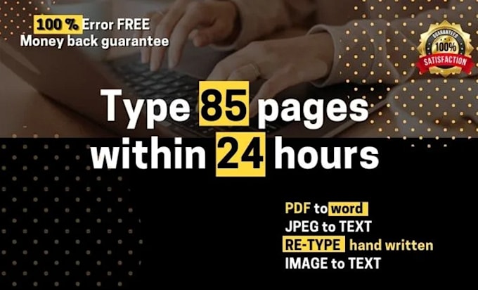 Retype document professional typing transcribe text retype by ...