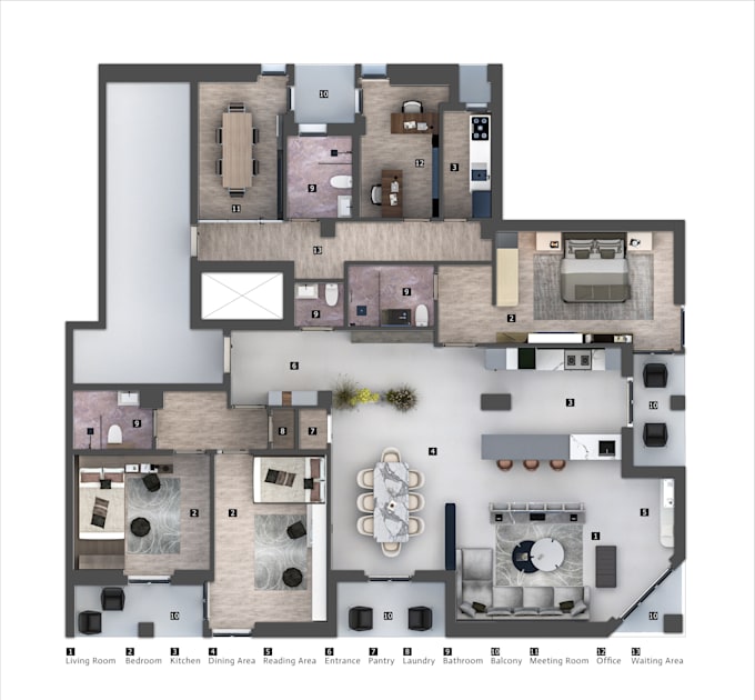 Draw 2d and 3d plan, section, elevation from your idea by Dd_art_studio ...