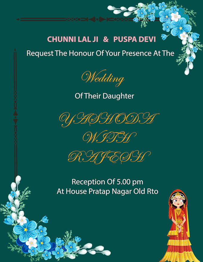 Design a beautiful animated wedding card by Disheeka | Fiverr