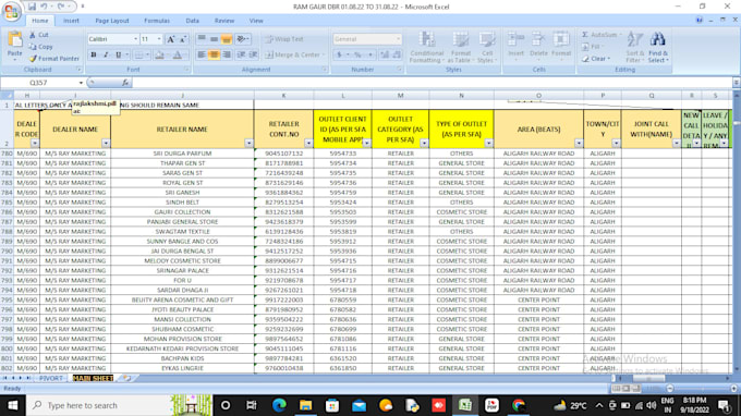 Data entry typing in 1 excel 2 presentations on spreadsheet or ...