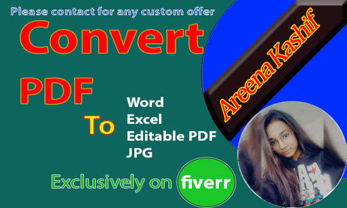 Convert any pdf to microsoft word excel and other by Alizehshah454 | Fiverr Convert any pdf to microsoft word excel and other by Alizehshah454 | Fiverr