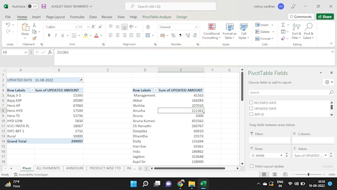 Work on excel perfectly by Vardhan1993 | Fiverr