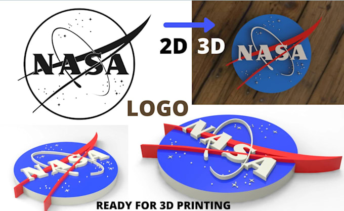 Covert logo from 2d to 3d,ready for 3d printing by Mohamedtito3 | Fiverr