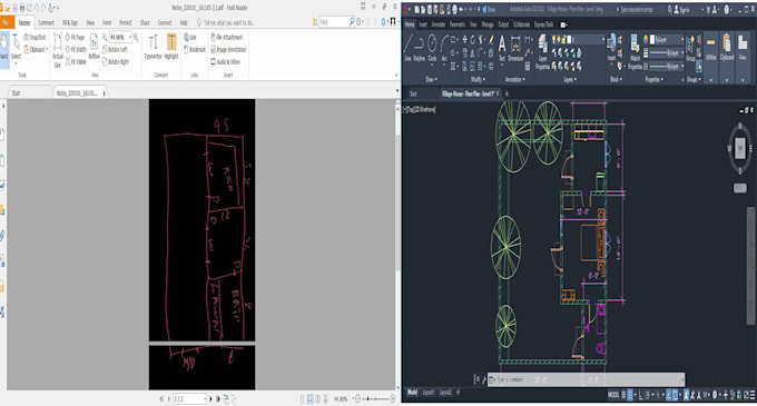 Redraw your architectural sketches in revit or autocad by Parvezali632 ...