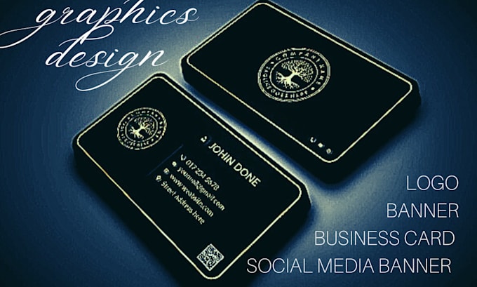 Make your graphics design logo banner business card by Asad403707 | Fiverr
