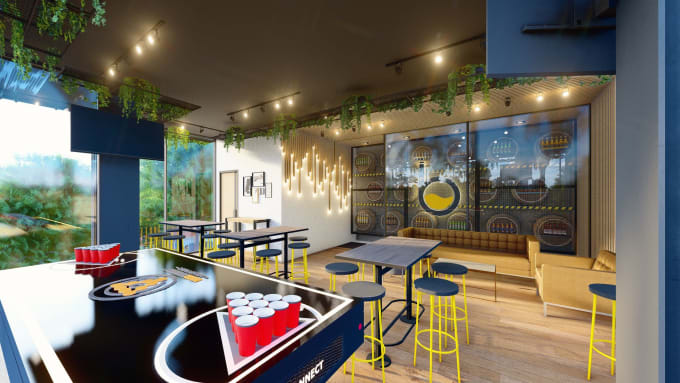 Design and 3d render your commercial restaurant, café, bar by ...