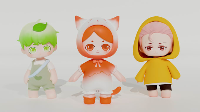 Do model your 3d chibi character and render by Zillahhh | Fiverr