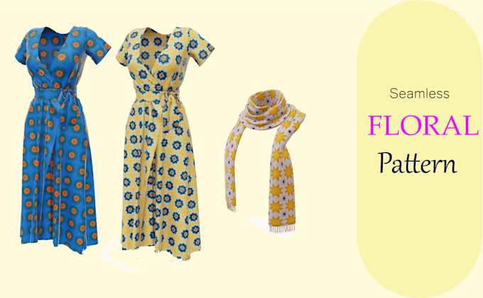 Create a unique seamless floral pattern, textile pattern by ...