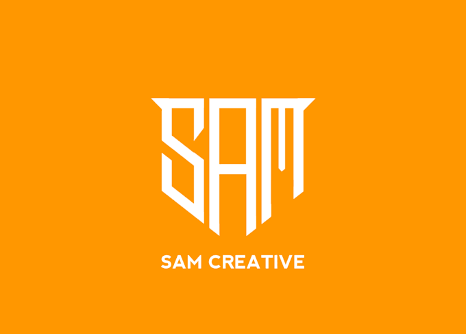 Minimalist monogram business logo initial design sam creative by ...