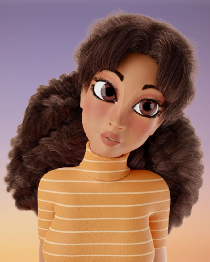 Design a realistic cartoon 2d 3d character modeling 2d model cartoon ...