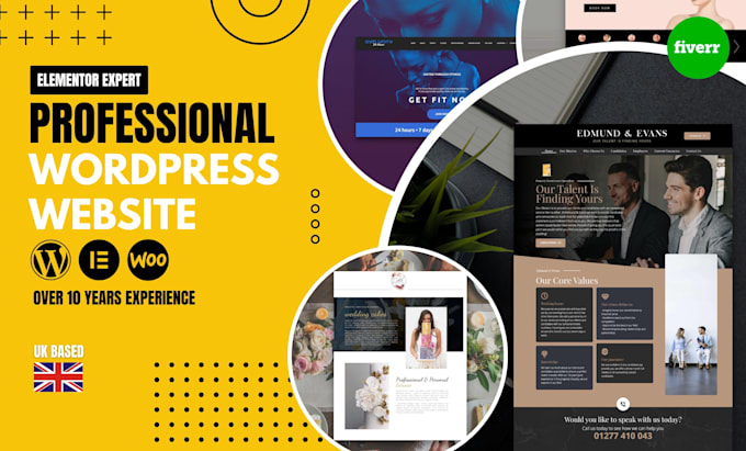 Make a stunning elementor website for your business by Kiranz1111 | Fiverr