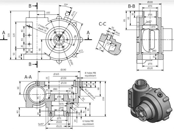 Make industrial 3d model, drafting, cad design by Kmakadiya | Fiverr