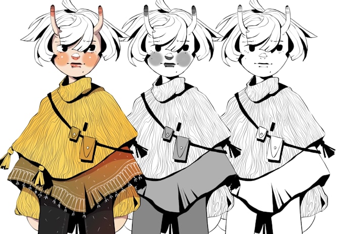 Draw a character sheet perfect for you by Liquid_cat | Fiverr