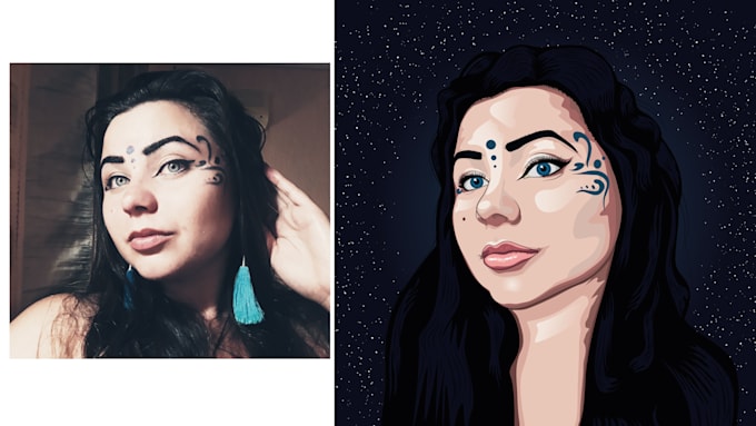 Create your photo into amazing vector cartoon portrait in 24hrs by Yana ...