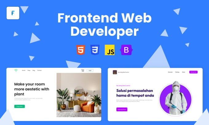 Be Your Frontend Developer Using Bootstrap Html Css Javascript By Faturar Fiverr