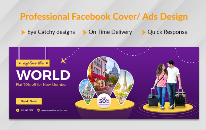 Design a professional facebook banner or, youtube banner by Rubina_noor ...
