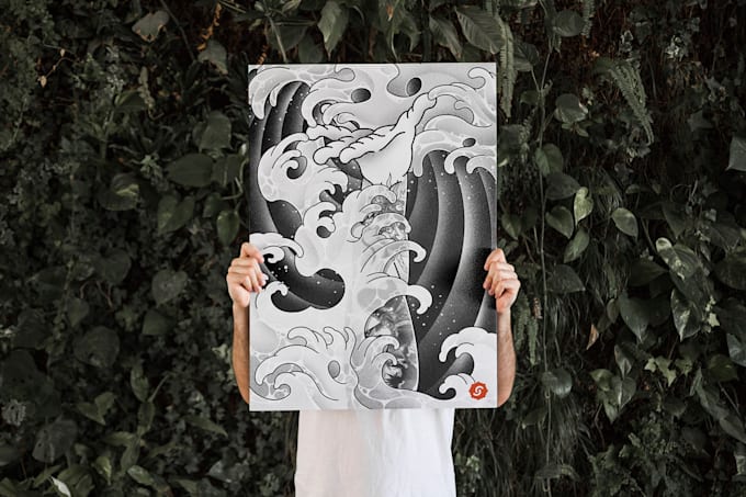 Draw a japanese print for you by Drunkfrank | Fiverr