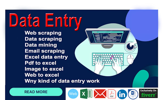 Data entry, excel,scraping, typing, copy paste work expert by Badun2460 | Fiverr