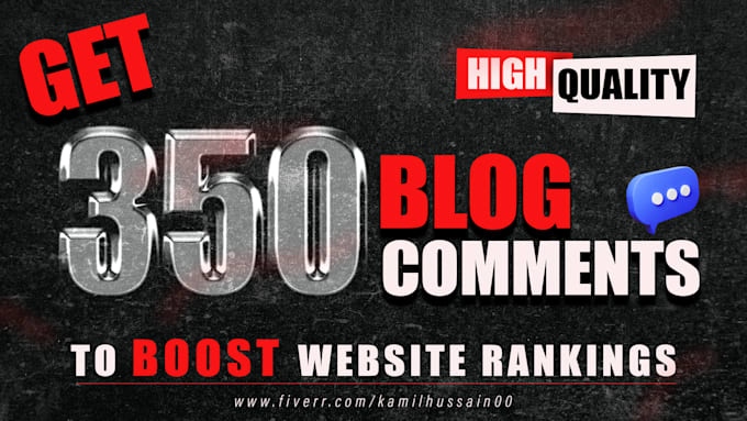 Do 350 high quality dofollow blog comments white hat seo contextual backlinks by Kamilhussain00 ...