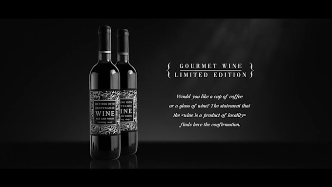 A video animated bottle labels mockup beer, wine by Zhumotion | Fiverr