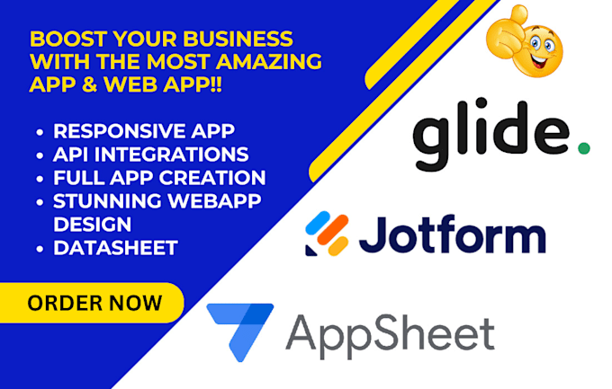 Build Your Android App And Ios App On Glide App Jotform And Appsheet By Bennettexcel Fiverr