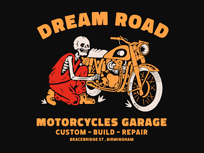 Create vintage retro edgy skull skeleton streetwear tshirt by ...