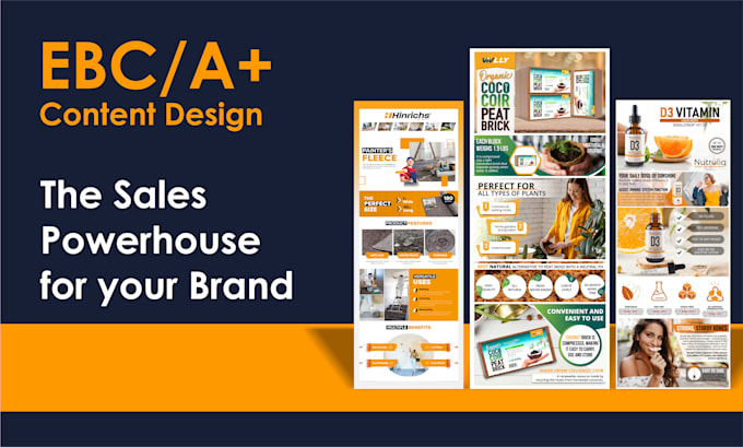 Design amazon enhanced brand content ebc a plus by Designerb0x | Fiverr